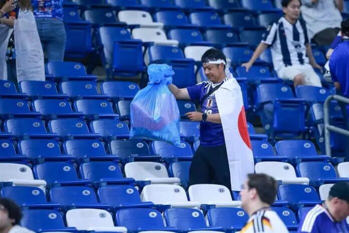 “Beyond Victory: Japanese Fans Set an Example of Cleanliness” - The ...